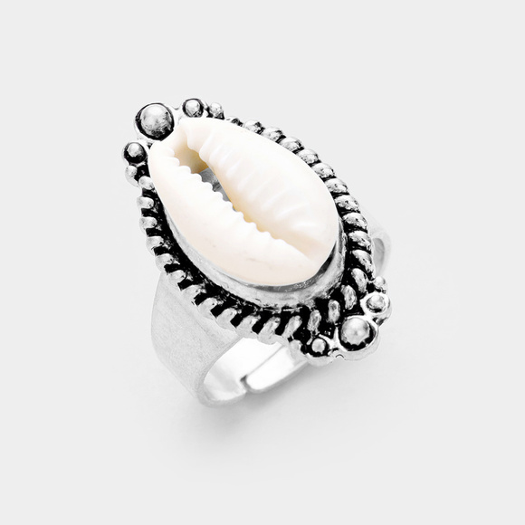Jewelry | Puka Shell Detail Adjustable Ring | Poshmark